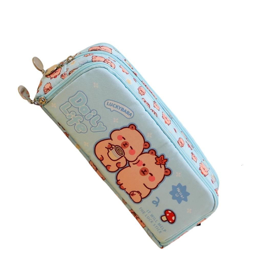 Giaone Cartoon Canvas Pencils Case Travel Pencils Organiser Bag for ...