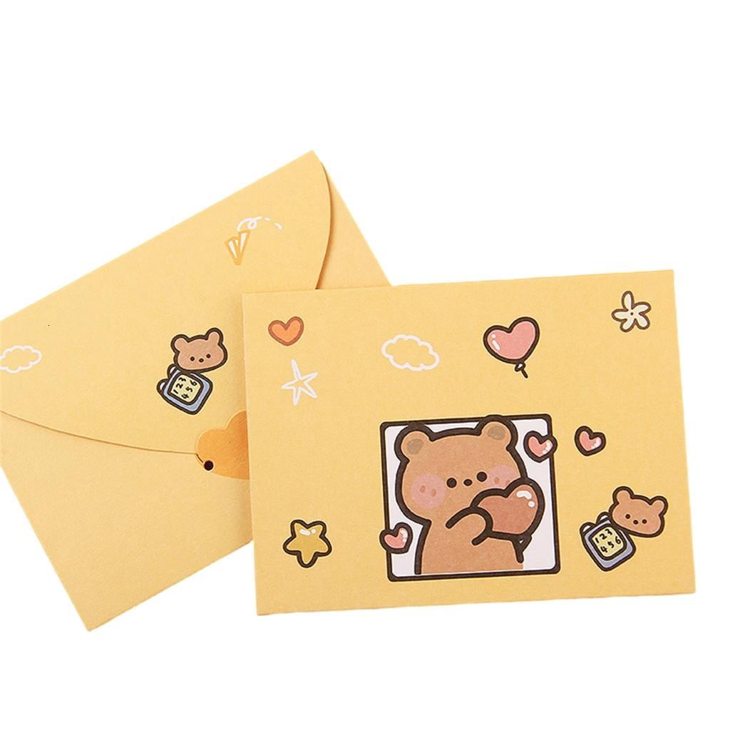 Giaone Cartoon Greeting Cards Birthday Card Envelope Letter Paper ...