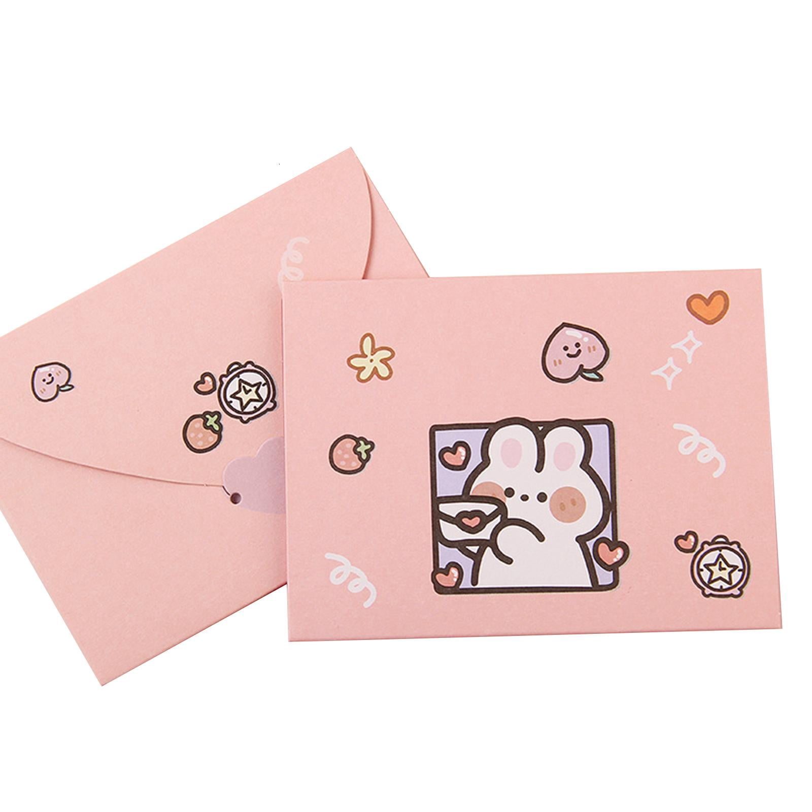 Giaone Cartoon Ins Postcard Cute DIY Window Envelope Memo Card Festival ...