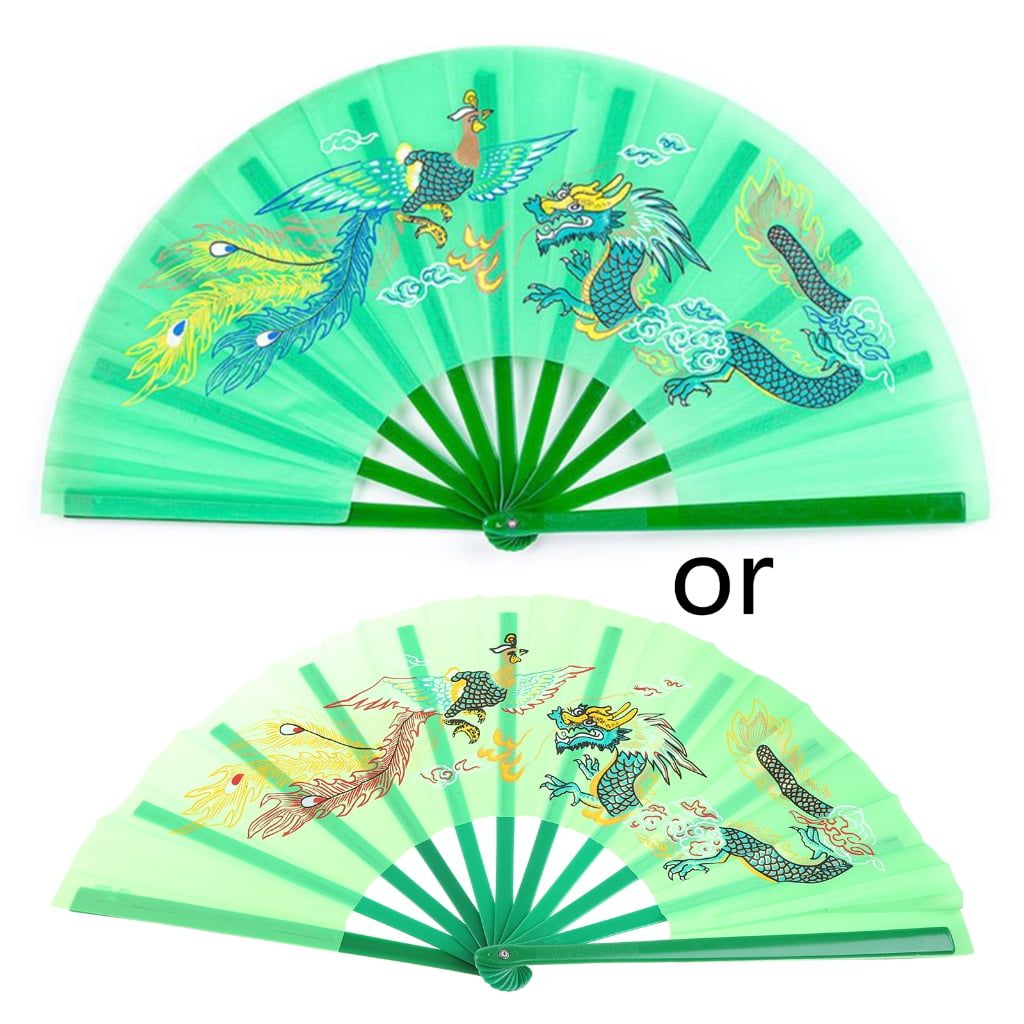 Giaone Chinese Kung Fu Fan Tai for Chi Martial Arts Dragon Phoenix ...