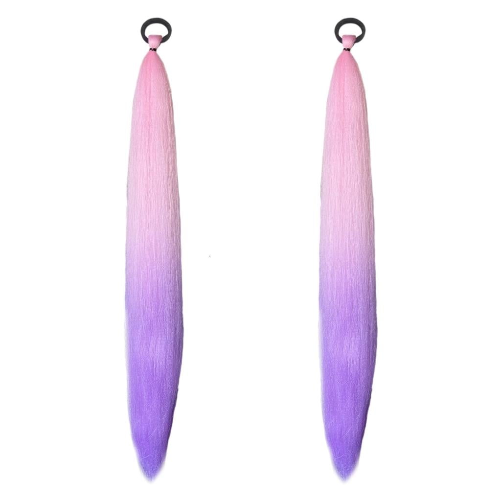 Giaone Colorful Braid High Ponytail Synthetic Hairpiece Comfort for ...