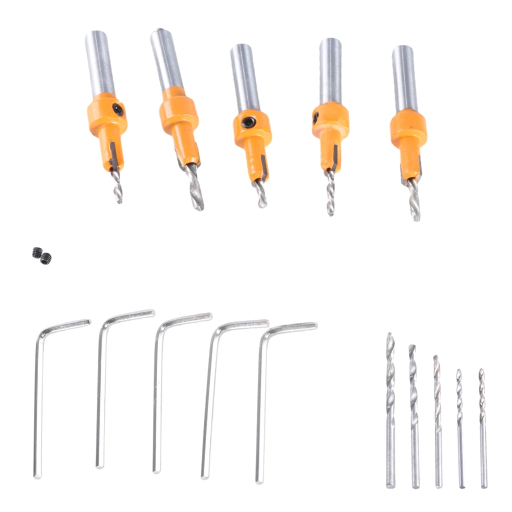 Giaone Countersink Drill Bit Set Wrench Countersink Drill Bits for Wood ...