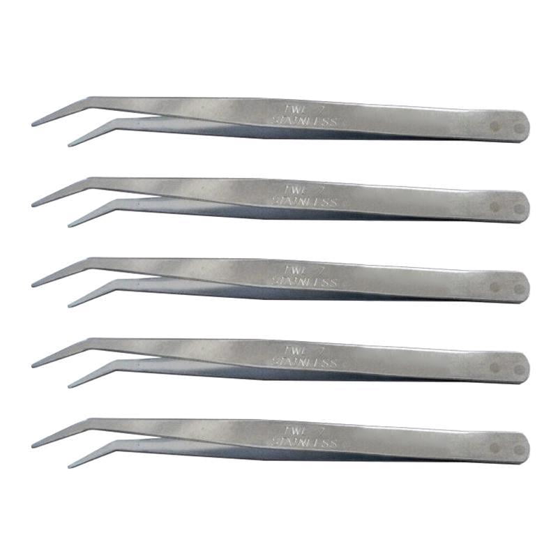 Giaone Curved Straight Tip Stainless Tweezer For Electronics Repair ...