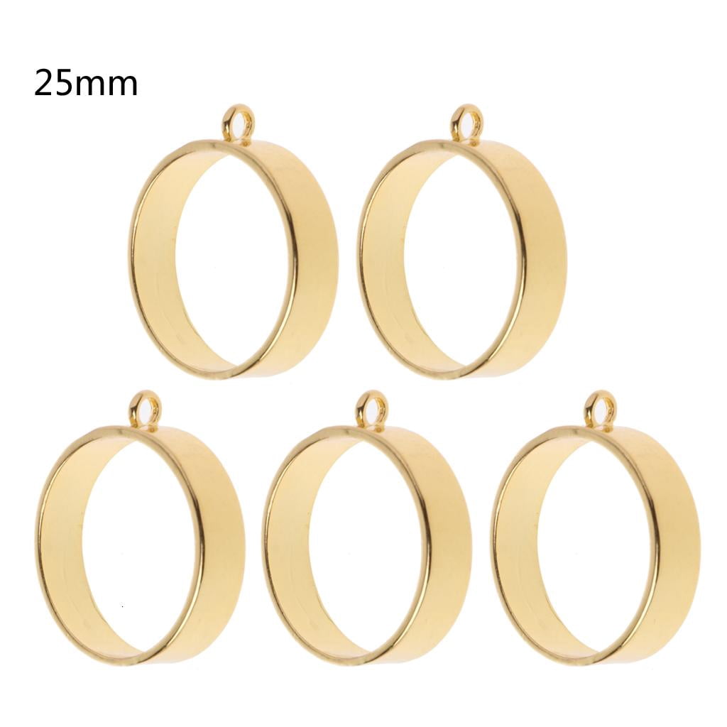Giaone DIY Pendant Blanks 5 Pcs/Set Round Framework Open Back Bezels ...