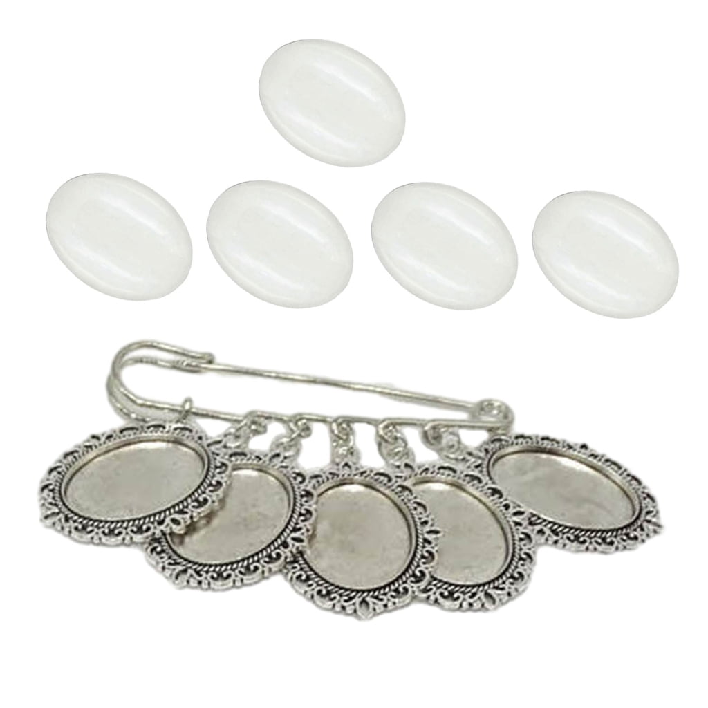 Giaone DIY Time Gem Frame Tray Brooch Photo Frame Brooch Photo Charm ...