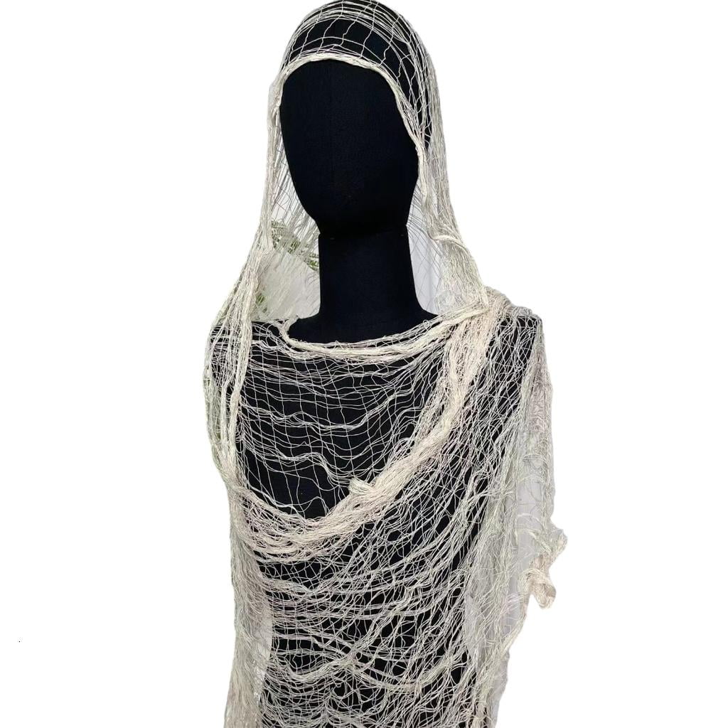 Giaone Distressed Cotton Shawl Ripped Netted Scarf Elegant Shawl Wrap ...