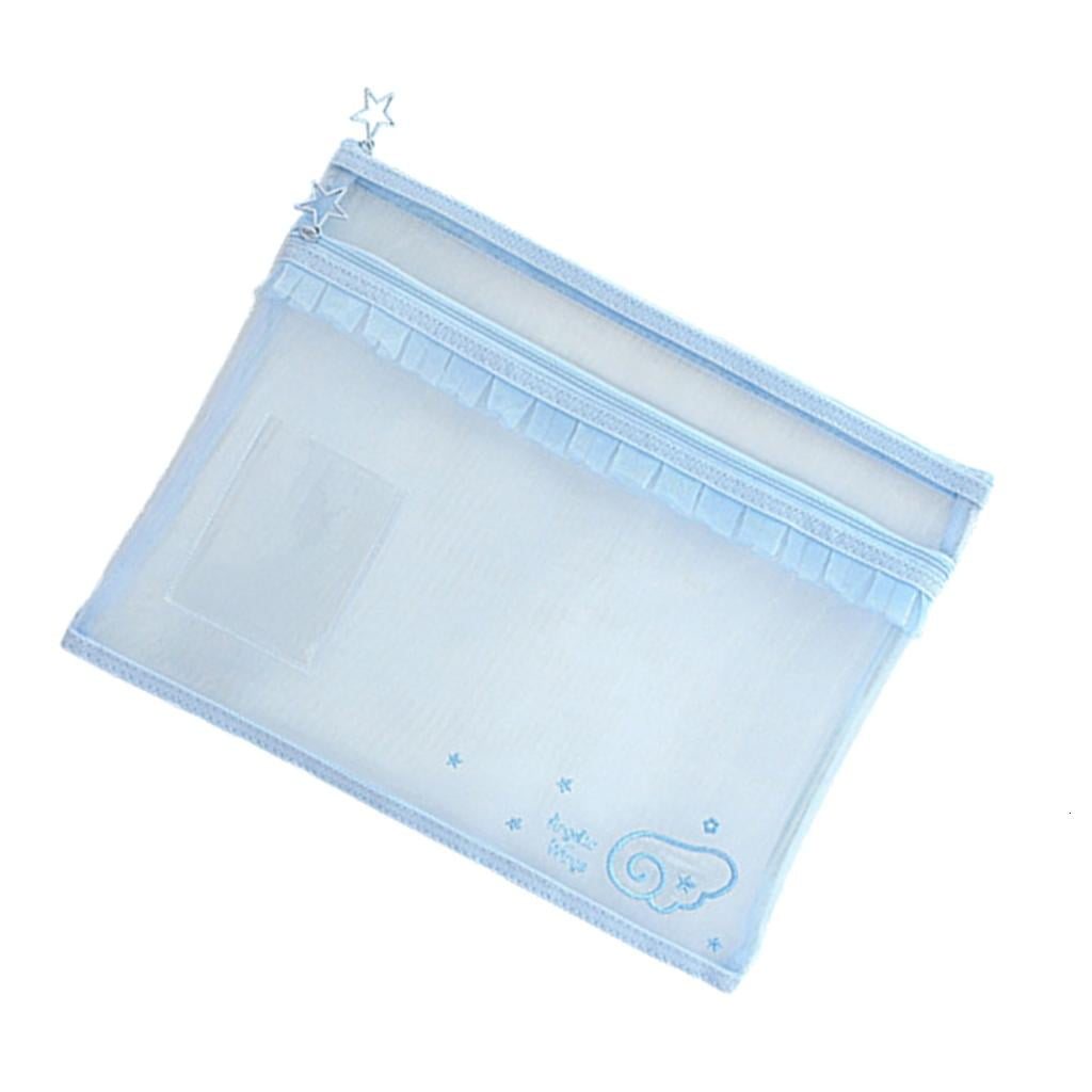 Giaone Double Layered Lace Pencil Case Light Weight Portable Document ...