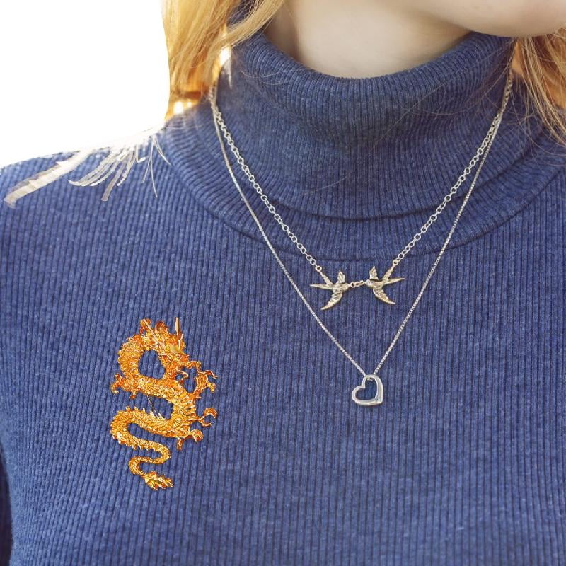 Giaone Dragon Shaped Lapel Pin Chinese Zodiacs Themed Brooch Pin Ethnic ...