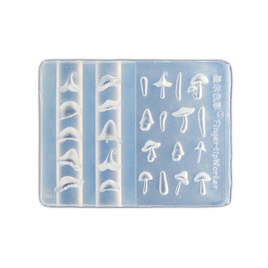 Giaone Easy Release Silicone Nail Stamp Mold Professional Mushroom ...