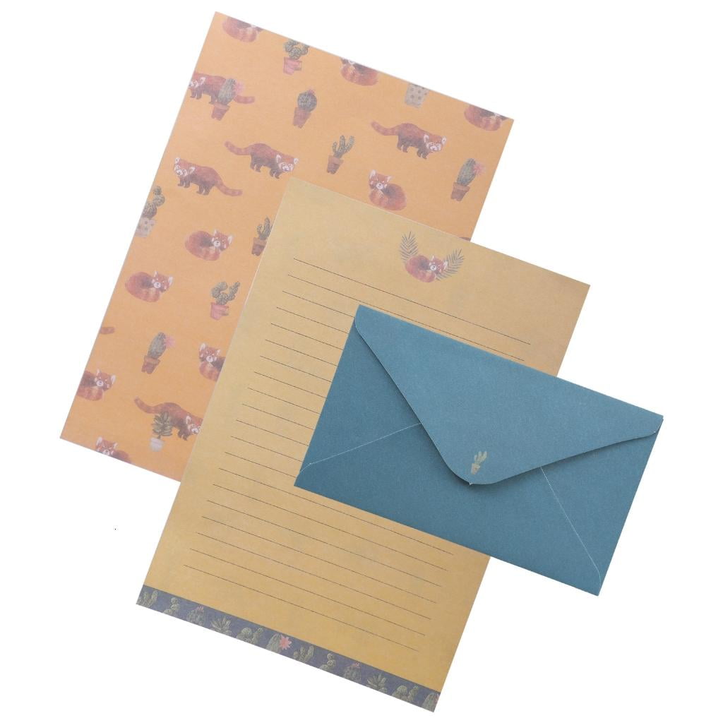Giaone Elegant Writing Paper Envelope With Blooms and Lovable Pattern ...