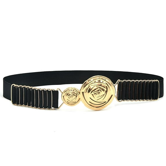 Giaone Fashion Elastic Belt For Casual Formal Outfits Metal Clasp ...
