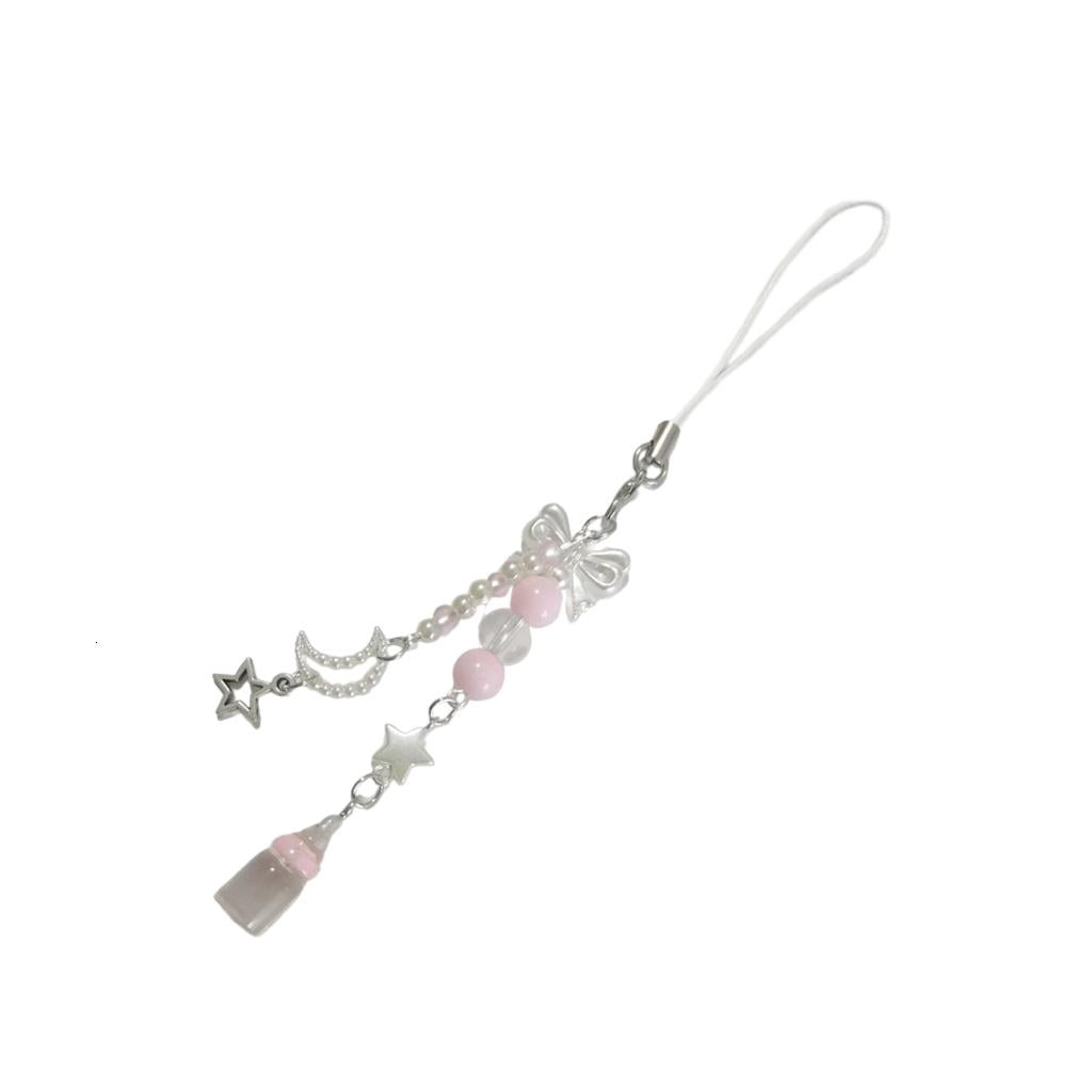 Giaone Fashionable Beaded Keychain Bag Pendant Keyring Phone Charm for ...