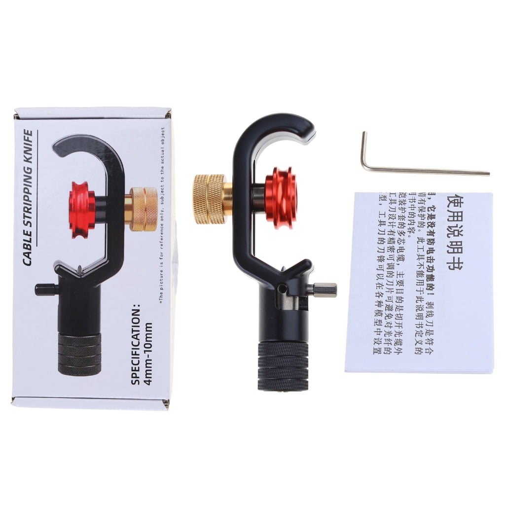 Giaone Fiber Optical Cable Stripper Adjustable Cutting Depth Wire ...