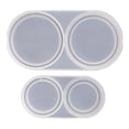 Giaone Flat Round Holder Silicone Mold Epoxy UV Resin Coin Capsules ...