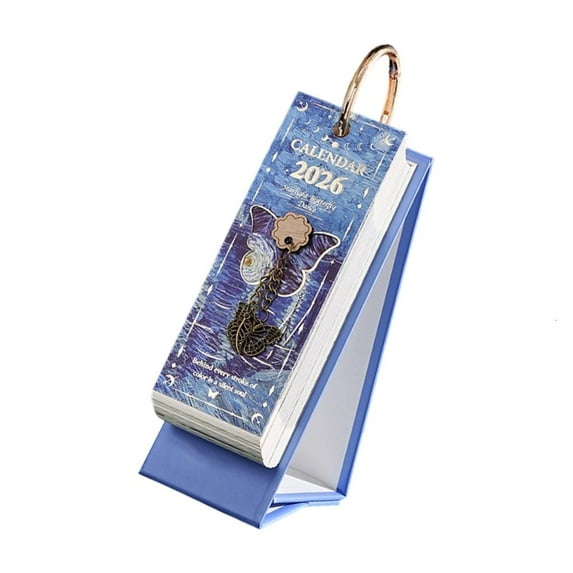 Giaone Flip Standing Desk Calendar, 2026 Mini Daily Desktop Calendar ...