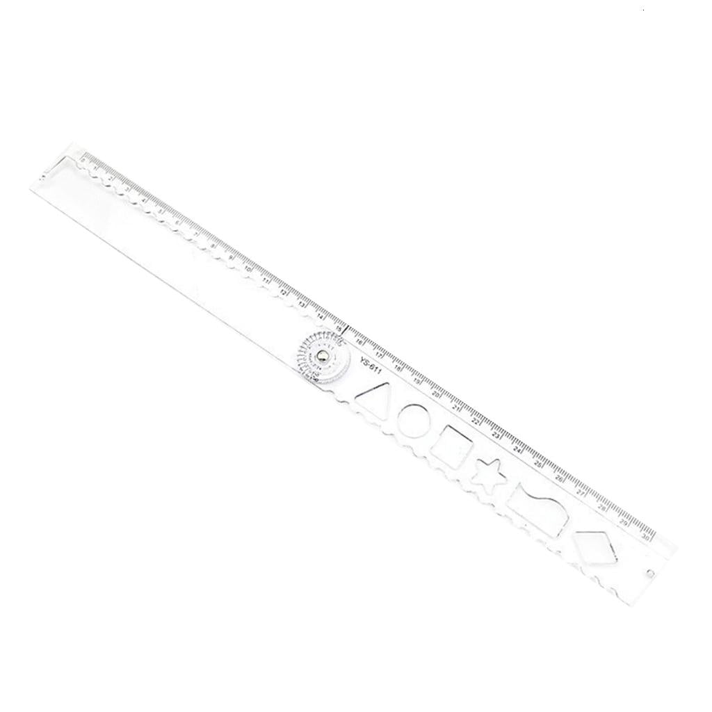 Giaone Foldable Clear Plastic Ruler With Sliding For Accurate Paper ...