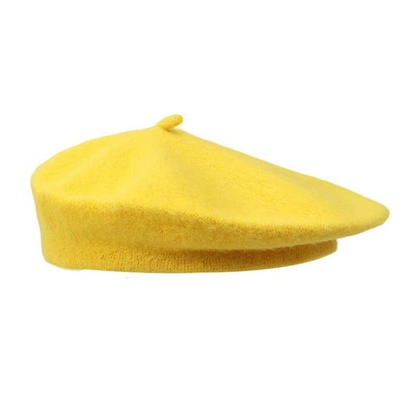 Giaone French Style Autumn Beret Caps Warm Stretchy Unisex Solid Color ...