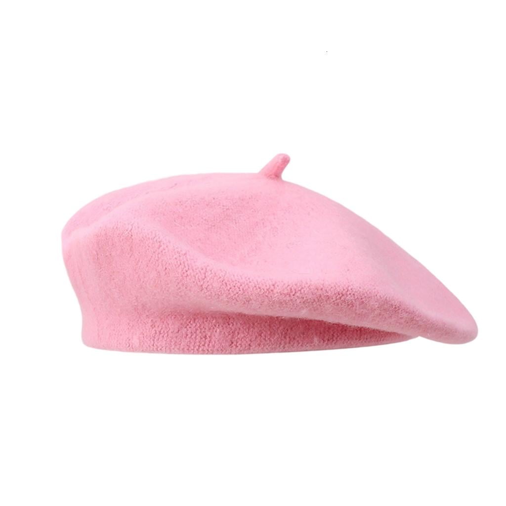 Giaone French Style Autumn Beret Caps Warm Stretchy Unisex Solid Color ...