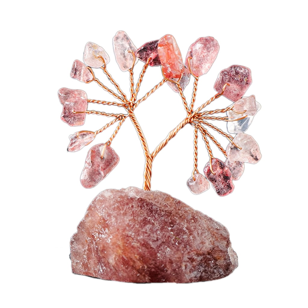 Giaone Gemstones Crystals Money Tree Bronze Wire Wrap onNatural Stone ...