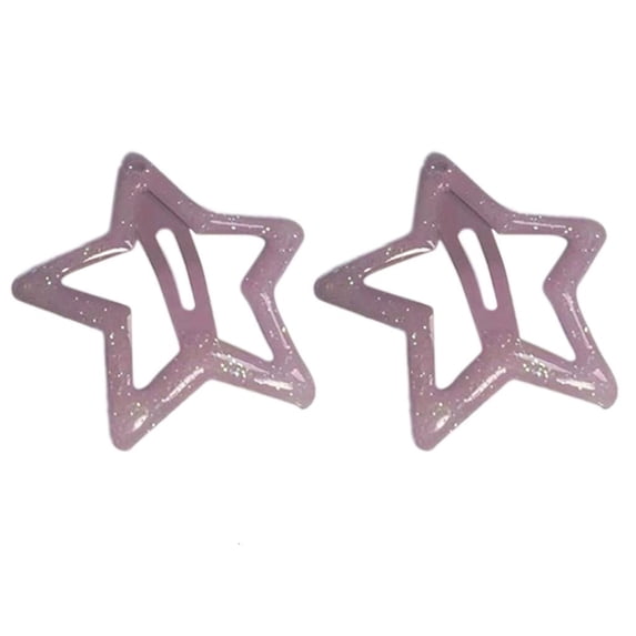 Giaone Girls Glitter Star Hair Clip Sweet Hollowed Star Hair Accessory ...