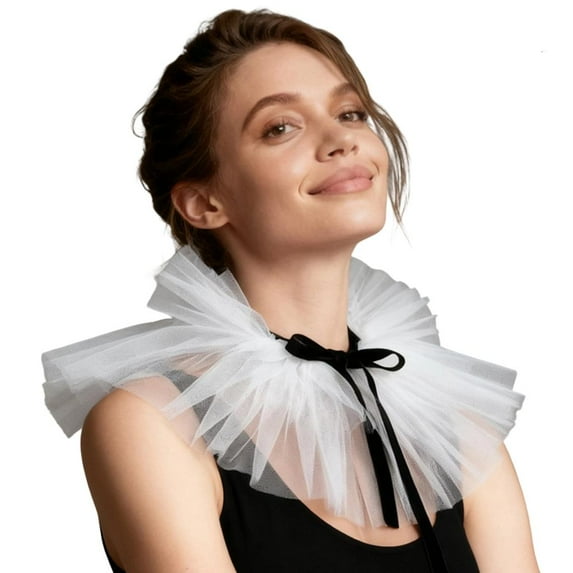 Giaone Girls Tie Ruffled Collar Drama Distinctive Aesthetic Victorian ...