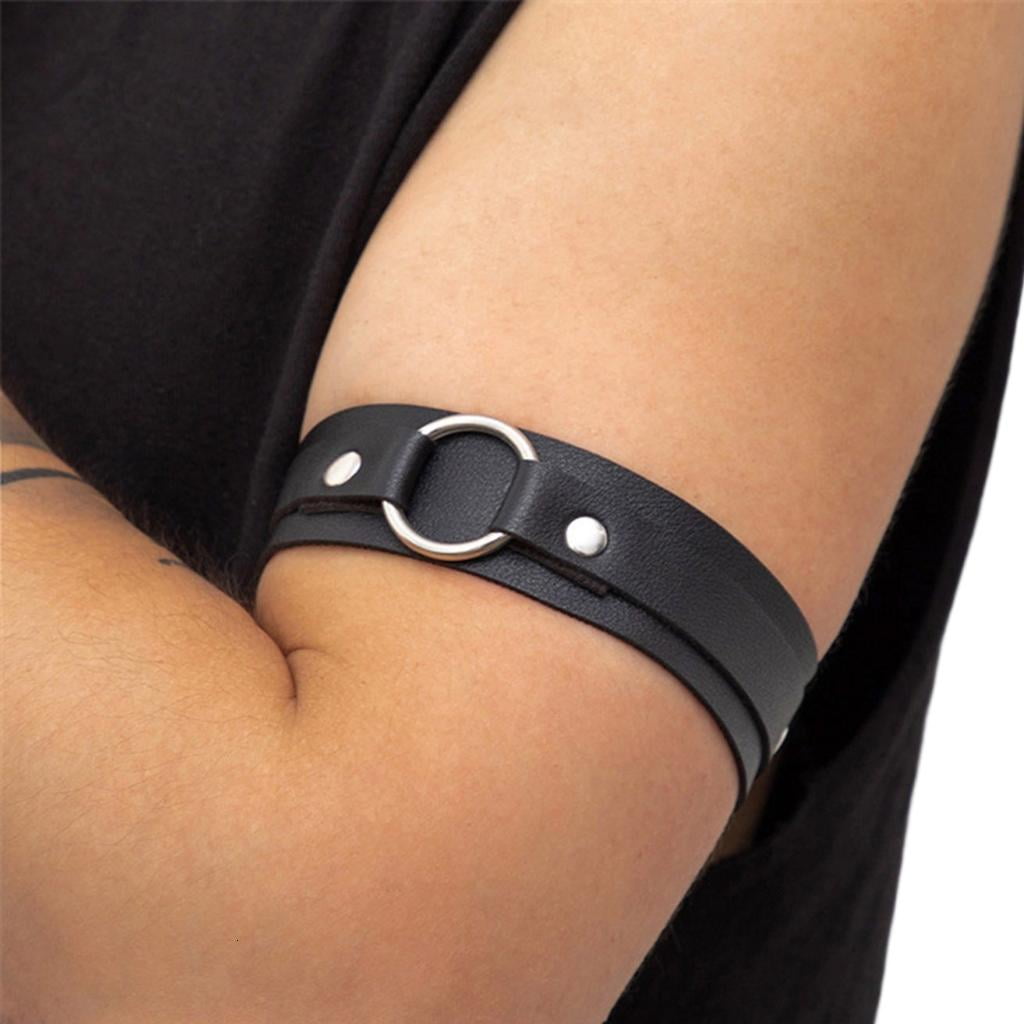 Giaone Gothic Style PU Armband for Men Bold Wide Design Accessory ...