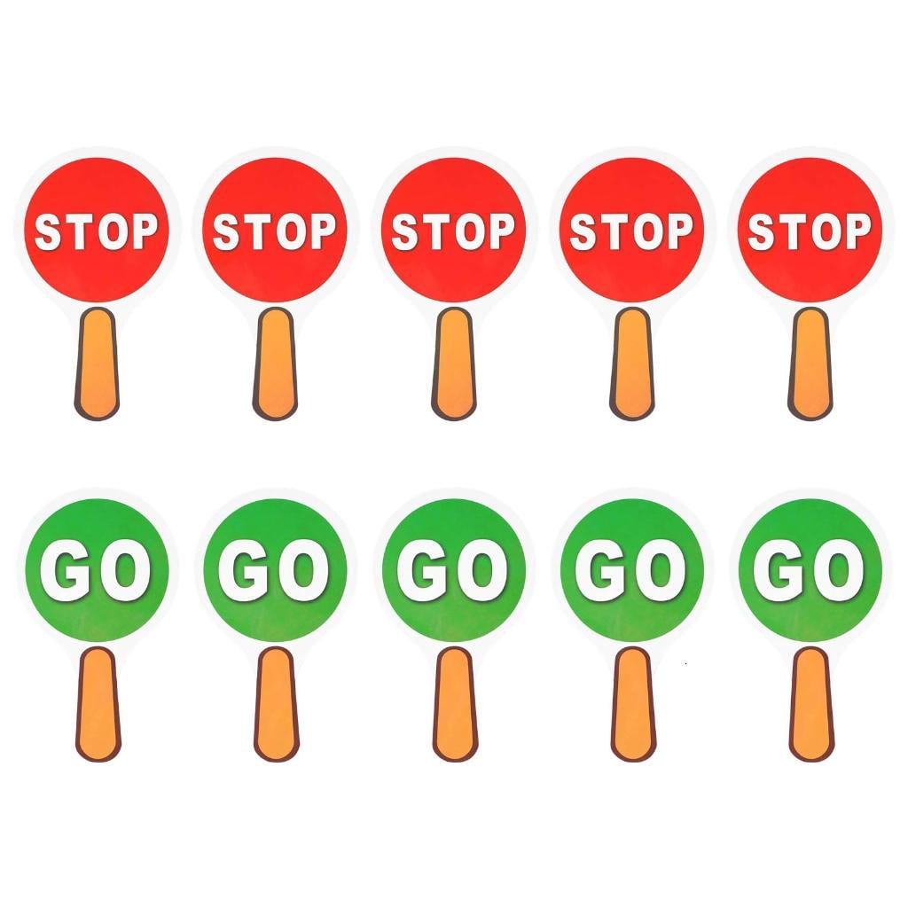 Giaone Handheld Traffic Sign Double Sided Crossing Guard Stop Sign for ...