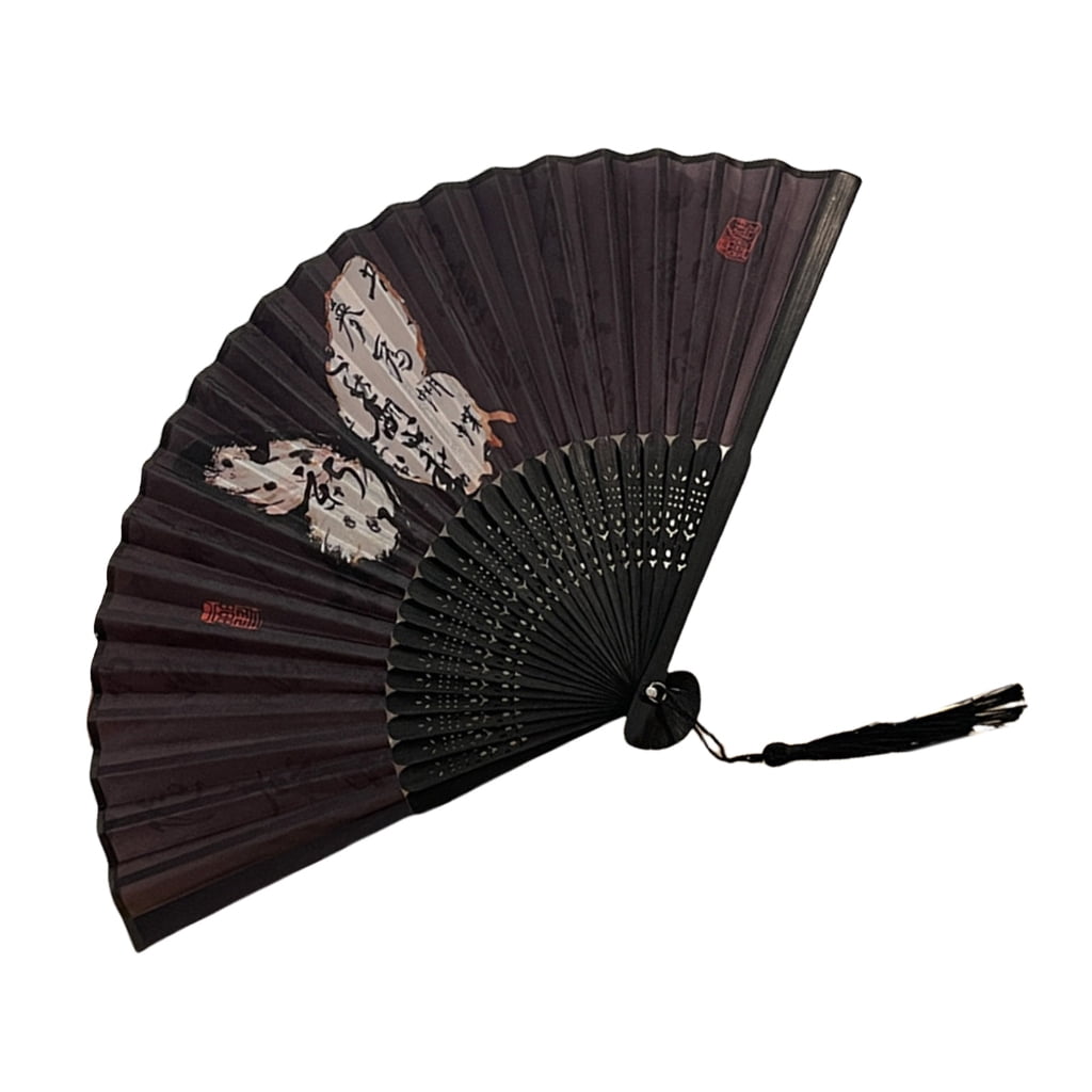 Giaone Handheld Wood Fabric Fan Chinese Traditional Painting with ...