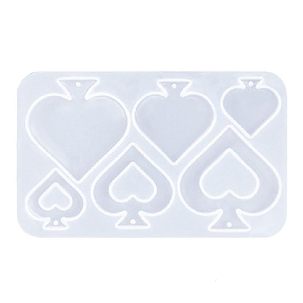 Giaone Heart/Clubs/Diamonds/Spade Resin Mold DIY Earrings Nnecklace ...