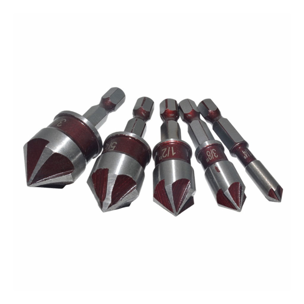 Giaone Hexagonal Chamfering Device Countersink Drill Bit Set ...
