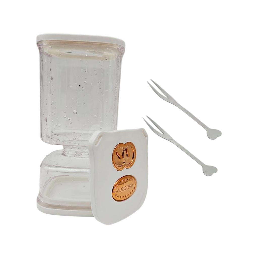 Giaone Kitchen dry and wet separation square jar with fork and timer ...