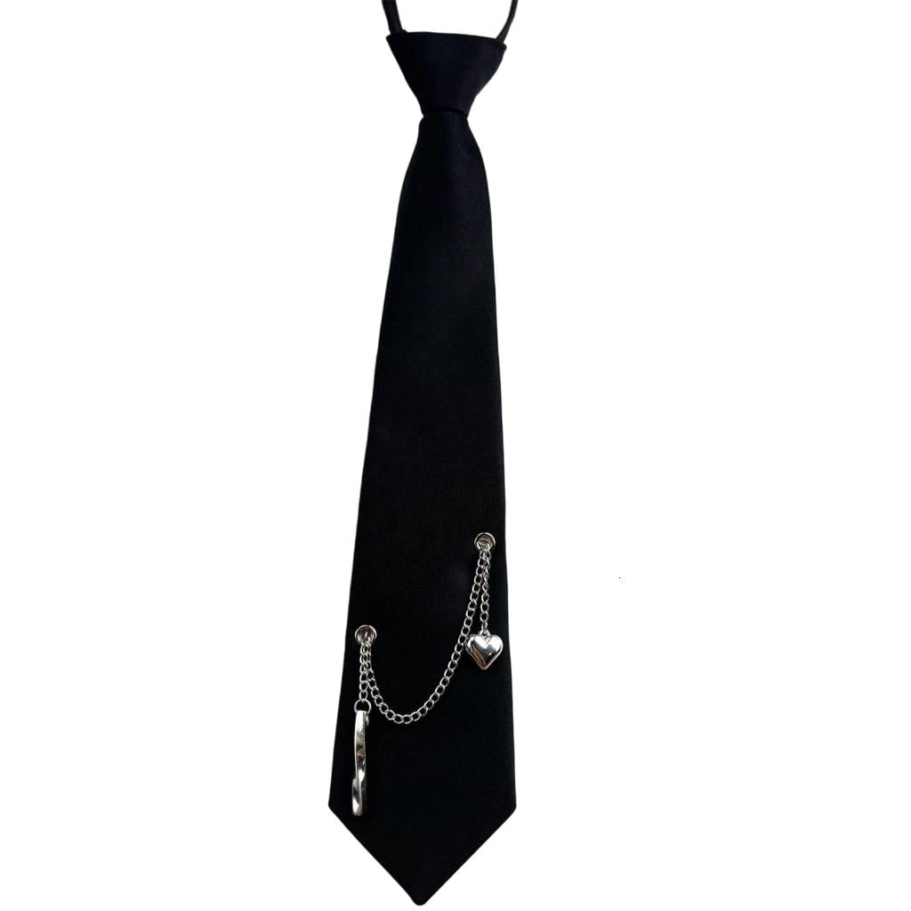 Giaone Korean Styles Zipper Closure Necktie Easy Wear Pretied Neck Tie ...