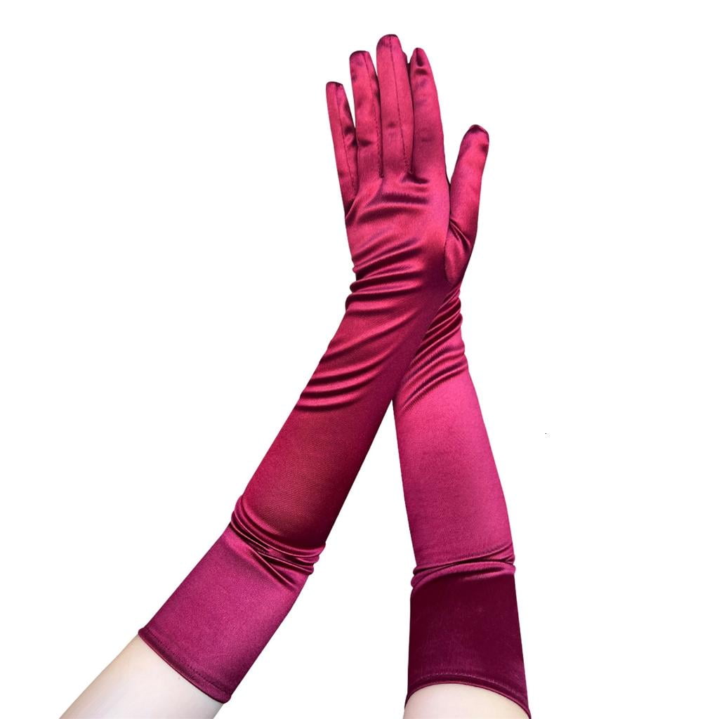 Giaone Lady Evening Dinner Gloves Elegant Full Finger Gloves for ...