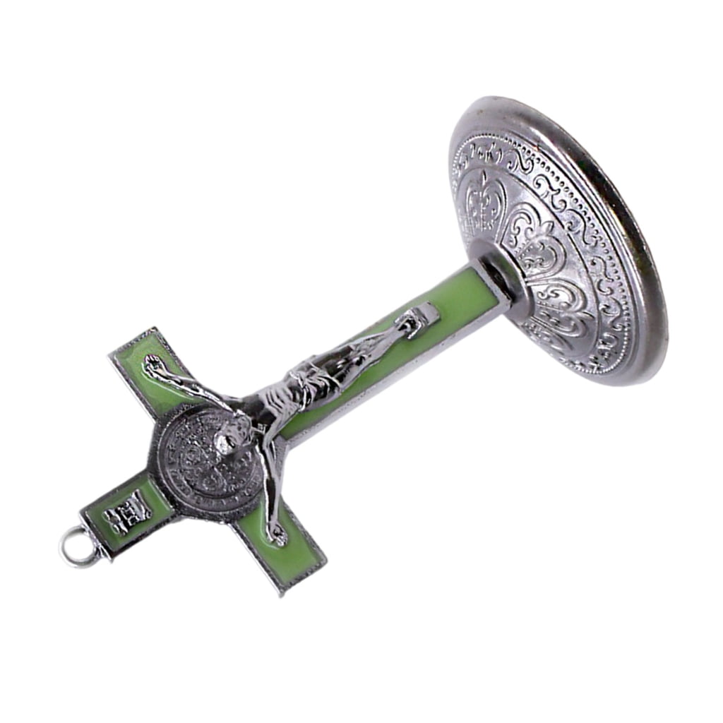 Giaone Metal Crosses Crucifix Statue with Base Spiritual Desk Decors ...