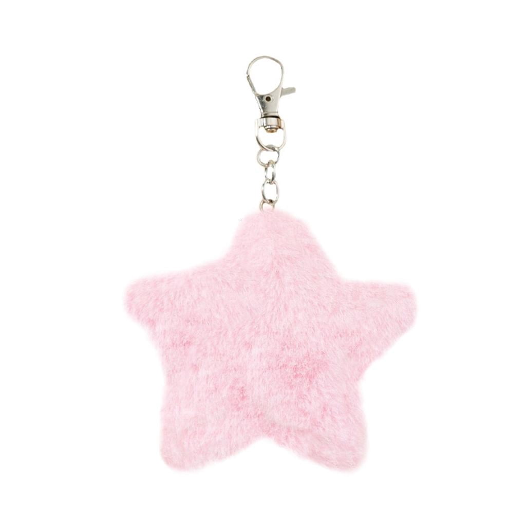 Giaone Mini Plush Five-pointed Star Keychain Cute Pendant Keyring ...