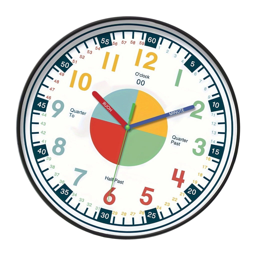 Giaone Modern 30cm Cartoon Teaching Clock For Kids Room Early Learning ...