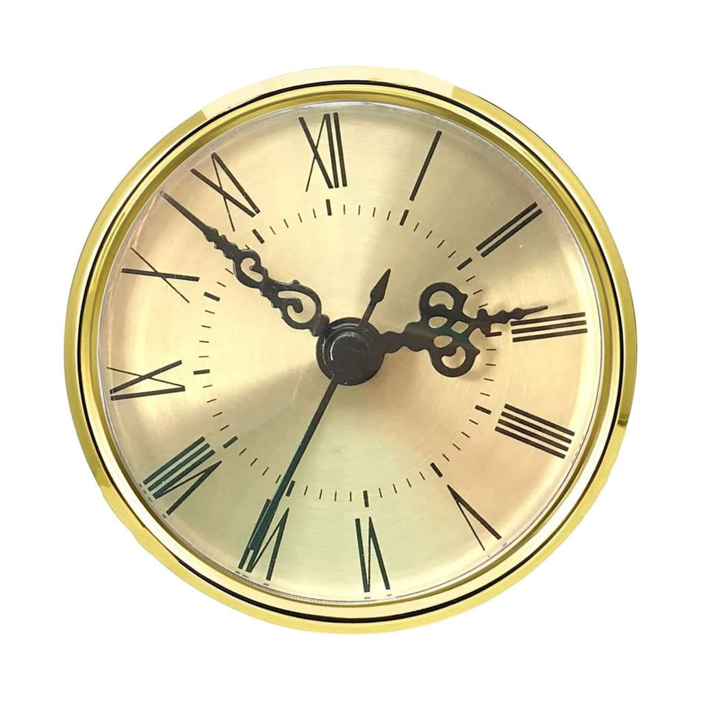 Giaone Modern 70mm Quartzs Clock Movement Metal Dials Black Hands Gold ...