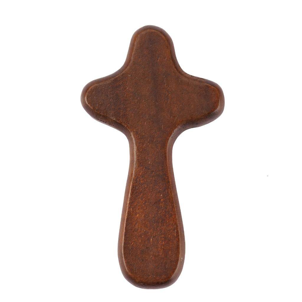 Giaone Natural Wooden Cross Handheld Cross Holding Crosses Prayer Gift ...