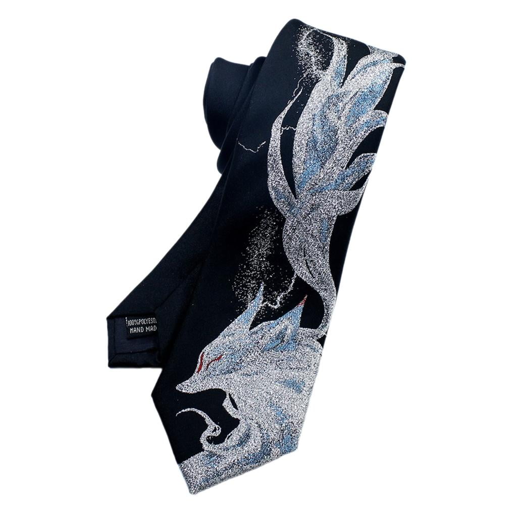 Giaone Nine Tailed Foxes Pattern Neck Tie for Girl Party Costume JK Tie ...