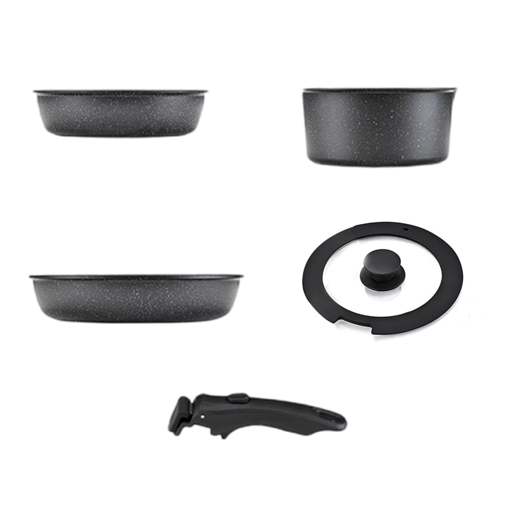 Giaone Nonstick Cookware with Removable Handle for Easy Use Space ...