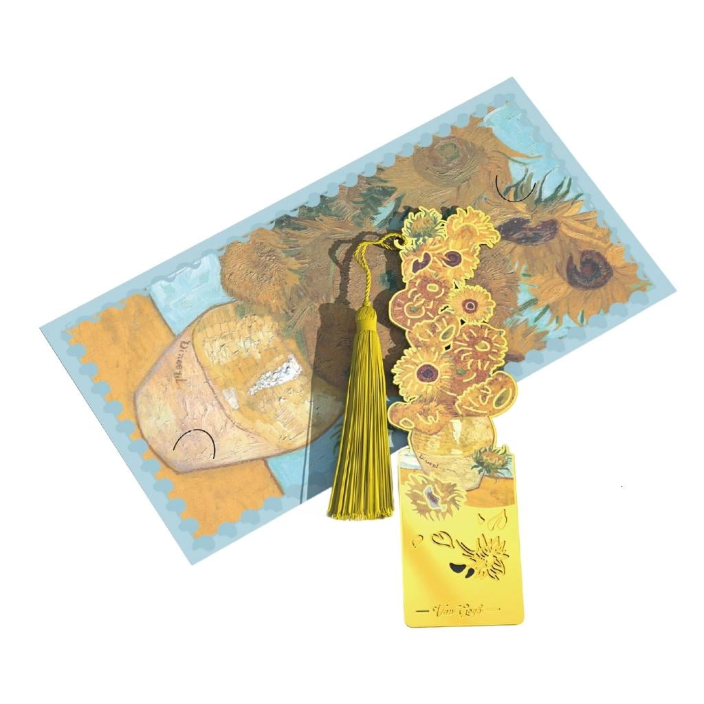 Giaone Oil Painting Theme Book Marker with Tassels Metal Bookmarks for ...