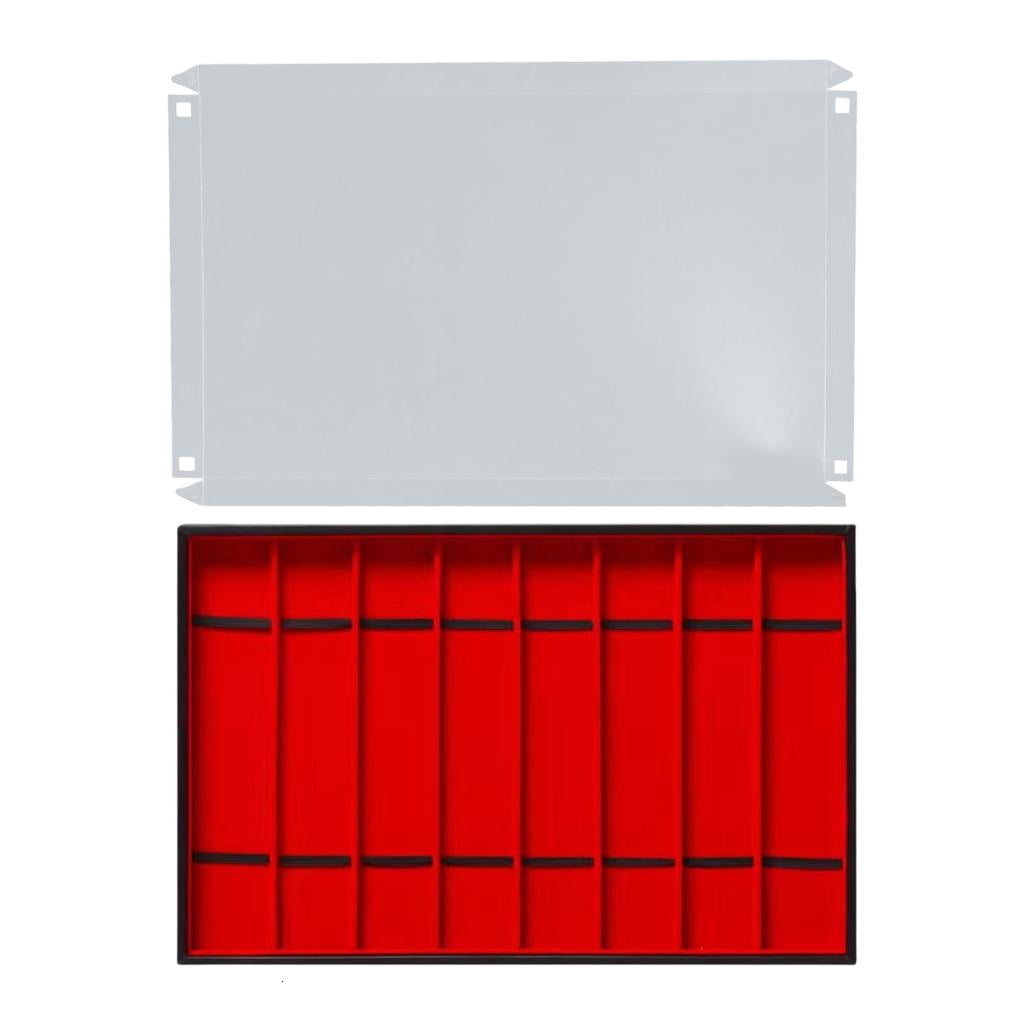 Giaone PU Watch Band Storage Organiser Transparent Lid Jewelry Display ...