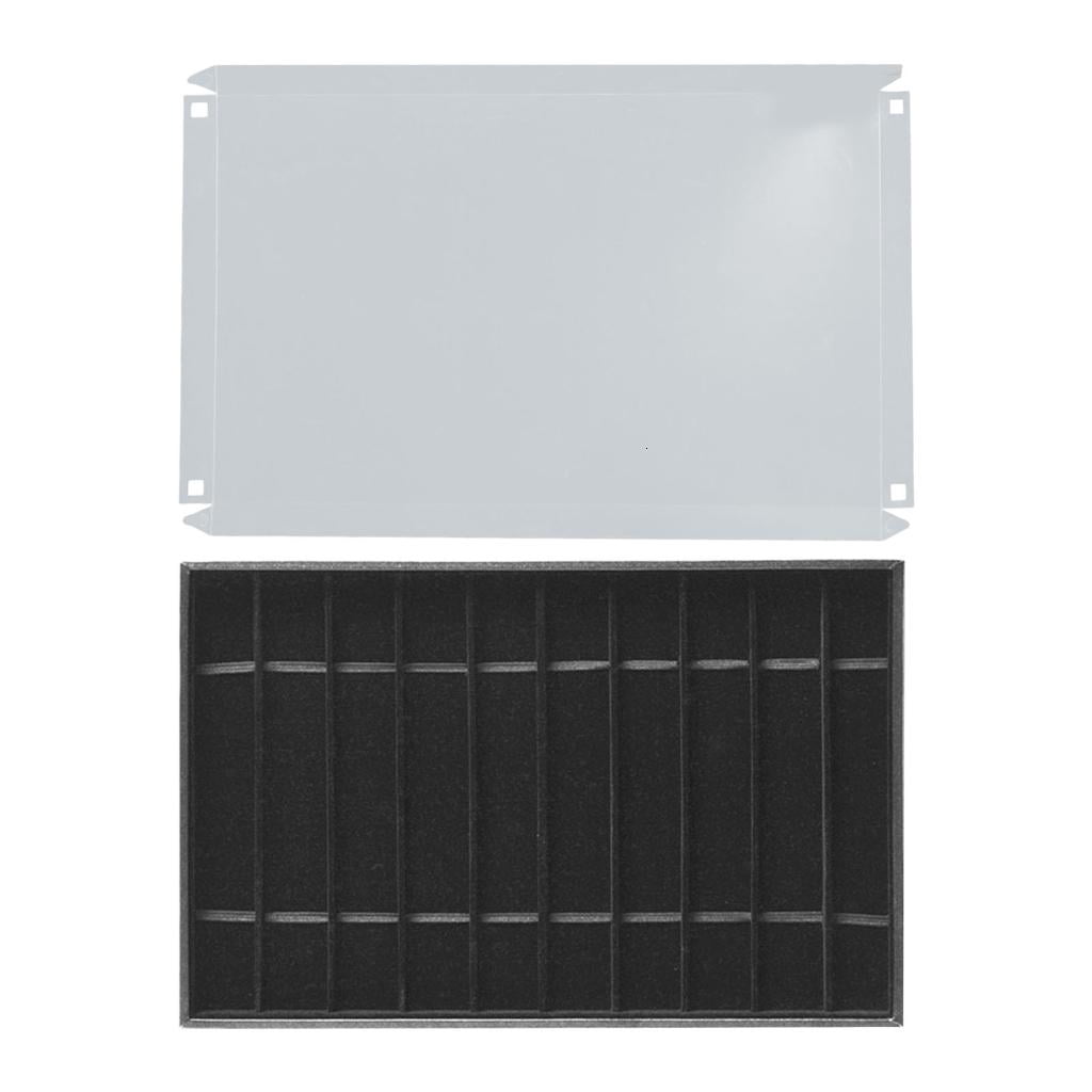Giaone PU Watch Band Storage Organiser Transparent Lid Jewelry Display ...