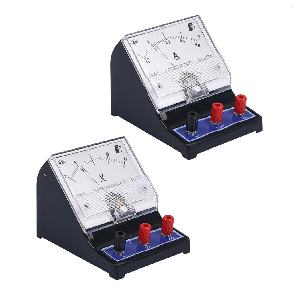 Giaone Plastic Insulated Voltmeter Ammeter Set Physics Circuit ...