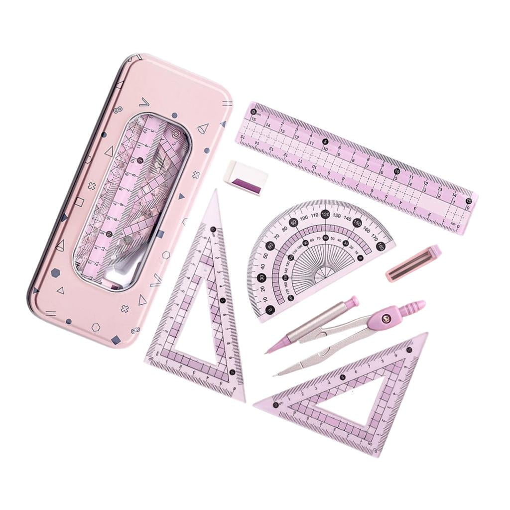 Giaone Precisions Geometry Compass Set With ABS Plastic Ruler And ...