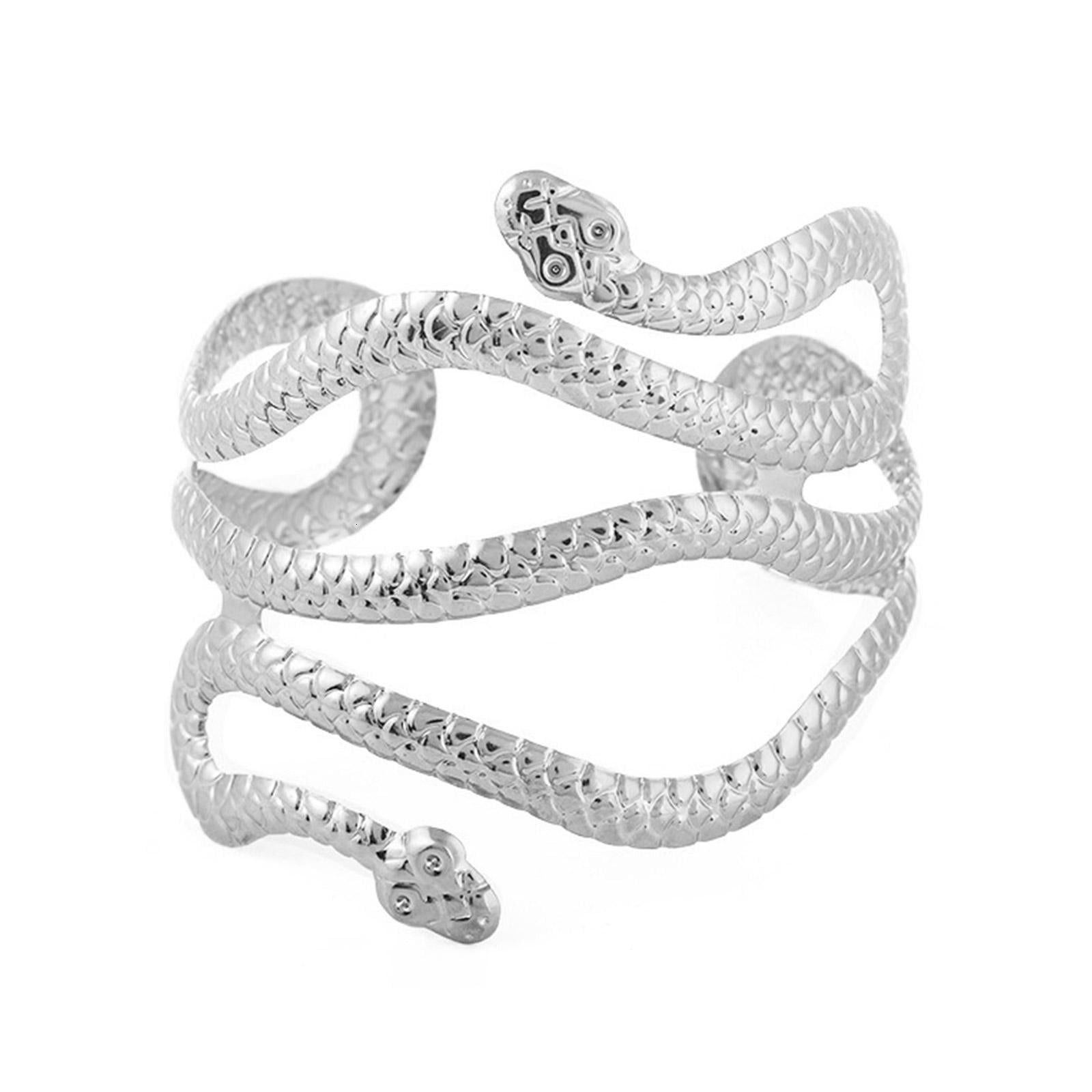 Giaone Punk Fashion Coiled Snake Spiral Upper Arm Cuff Open Ended ...