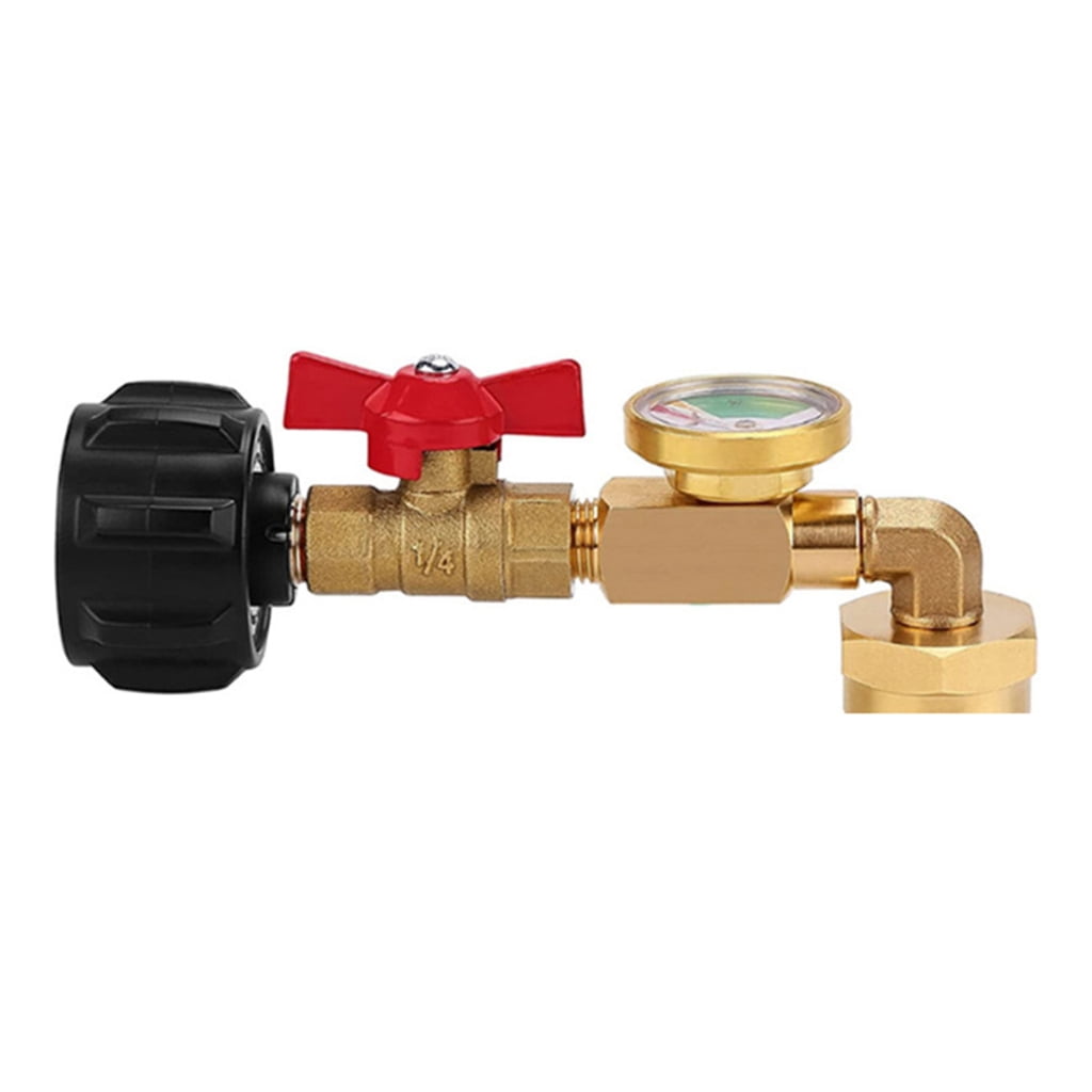 Giaone Quick Fill Propane Adapter with Gauge Solid Brass 1LB Bottle ...