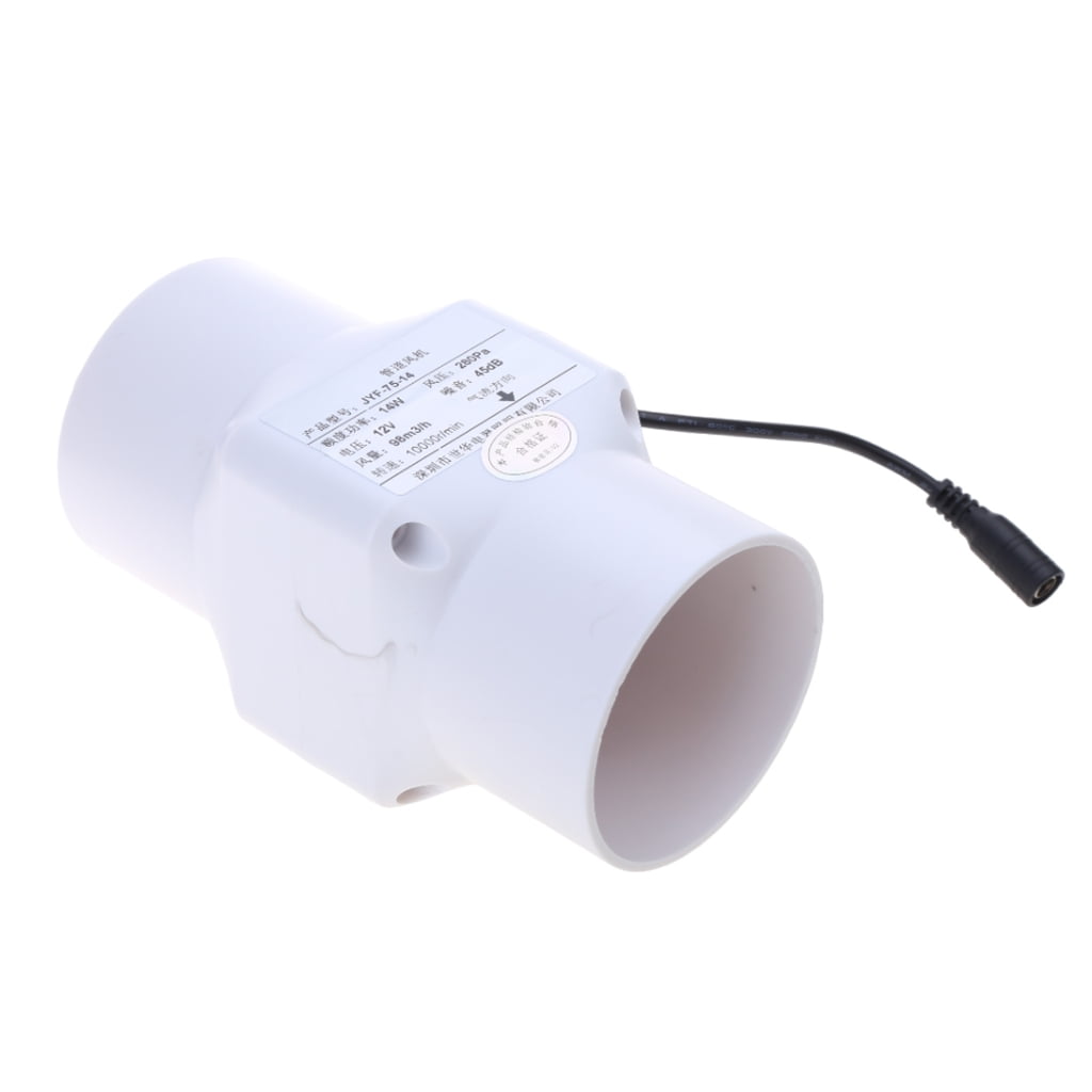 Giaone Quiet 3 Inch Ventilation Fan 12V 75mm Air Boosters Adjustable ...