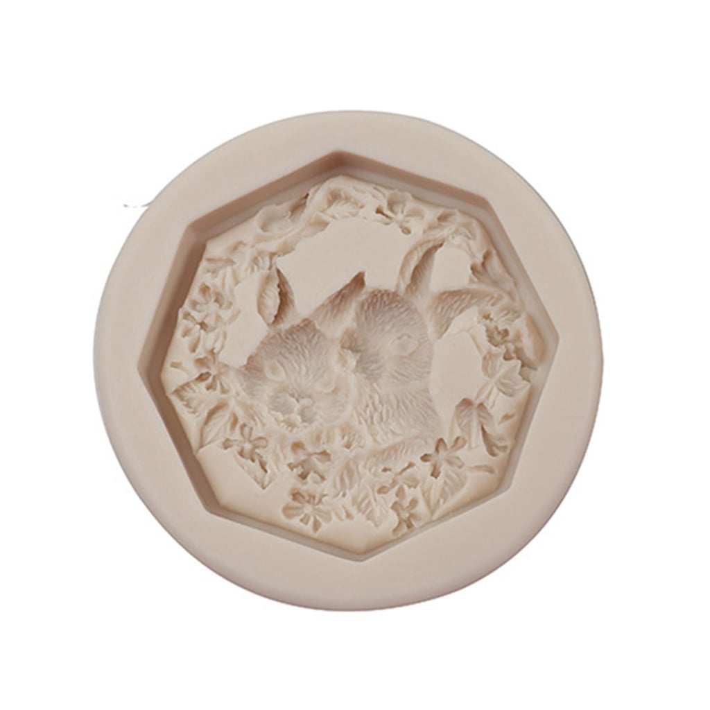 Giaone Rabbit Flower Basket Fondant Molds Easters Silicones Molds Cake ...