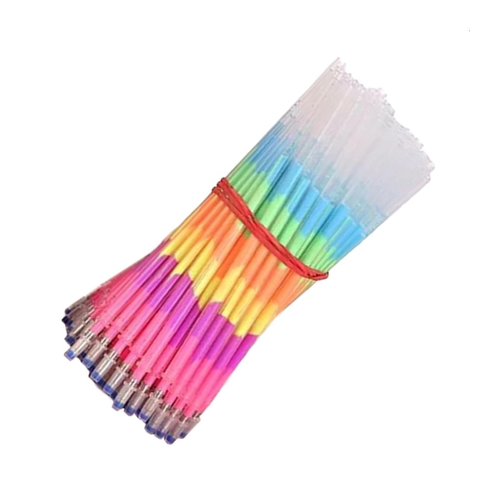 Giaone Rainbow Colors Pen Refills Ink Refills 0.8mm Tip - Walmart.com